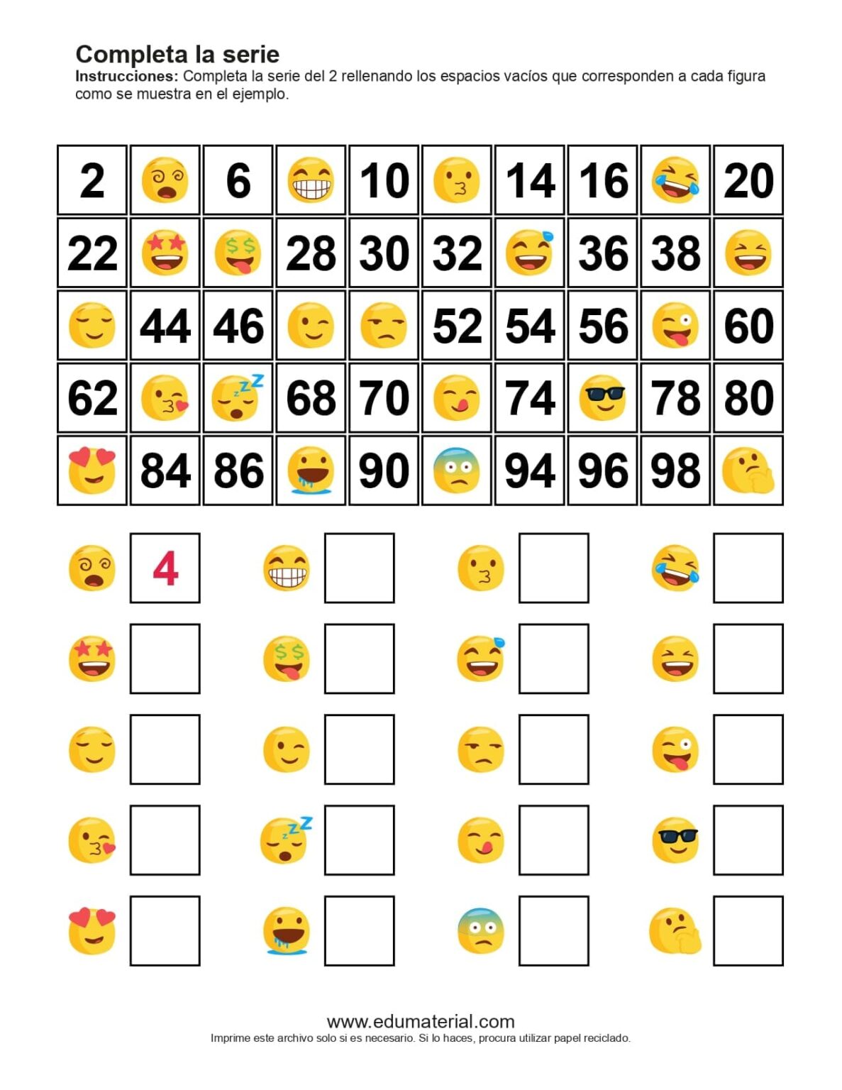 Contando De 5 en 5 (Set 1) - EduMaterial