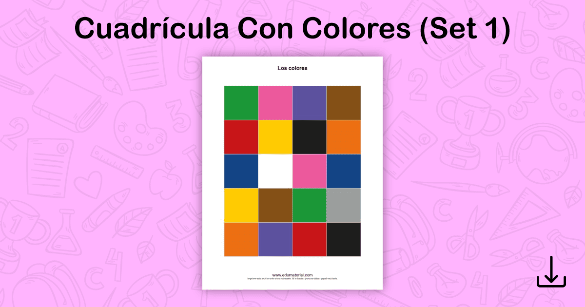 Cuadrícula Con Colores (Set 1) - EduMaterial