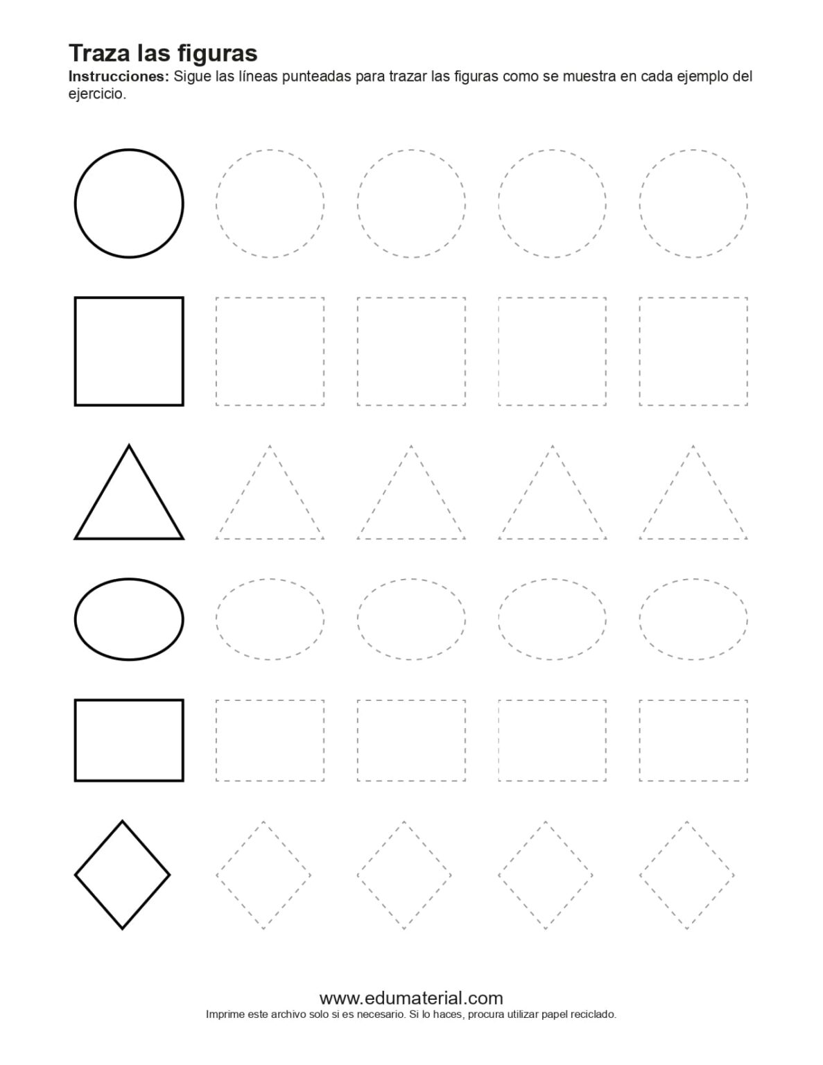 Traza Las Figuras (Set 1) - EduMaterial