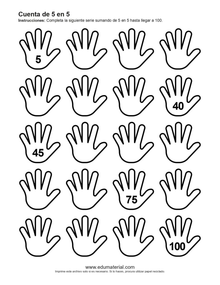Contando De 5 en 5 (Set 1) - EduMaterial