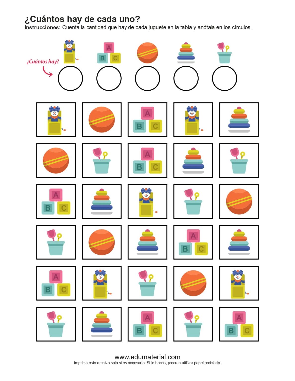 Contando De 5 en 5 (Set 1) - EduMaterial