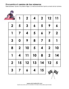 Laberinto De Números (Set 1) - EduMaterial